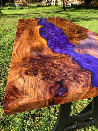 Purple Resin River Table - GlassCast